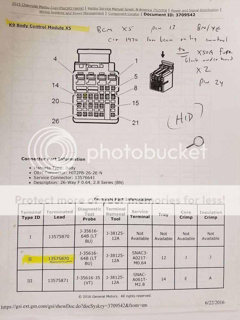 OEM HID Headlight Conversion Gen 8 2015 Malibu LTZ | Chevrolet Malibu ...